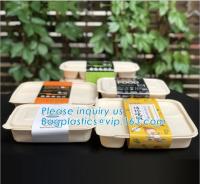 China Take Away Fast Food, Compartment Packing Box, Containers, Starch Biodegradable, Environmental Lunch Meal Box for sale