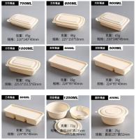 China Take Away Fast Food, Compartment Packing Box, Containers, Starch Biodegradable, Environmental Lunch Meal Box for sale
