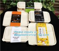 China Take Away Fast Food, Compartment Packing Box, Containers, Starch Biodegradable, Environmental Lunch Meal Box for sale