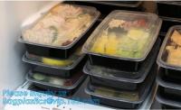 China Reusable Freezer Food Storage Containers with Lids, Meal Prep Container Sets Bento Box BPA Free Microwaveable for sale