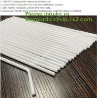 China PLA Drinking Straws, CPLA Giant Straws, Individually Wrapped, Plant Based Compostable Flexi straws, cocktail for sale