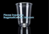 China U Shaped Creative Disposable Glitter Cup, Beverage Juice Coffee Tea Takeaway Cups, Milk Shake Smoothie for sale