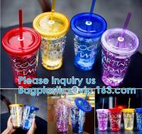 China Sequin Double Layer Water Bottle Glitter Cup Heat Cold Insulation Party Home Wedding Thanksgiving Birthday for sale