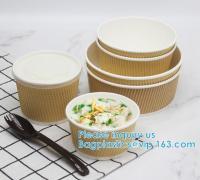 China Eco Friendly, Oil Resistant, Salad Soup Rice Noodles Bowl, Bamboo Pulp, Disposable, Kraft Paper Bowl Lid for sale