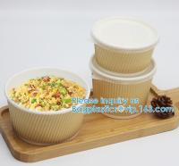 China Eco Friendly, Oil Resistant, Salad Soup Rice Noodles Bowl, Bamboo Pulp, Disposable, Kraft Paper Bowl Lid for sale
