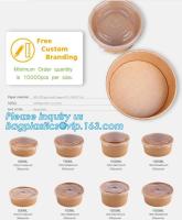 China Eco Friendly, Oil Resistant, Salad Soup Rice Noodles Bowl, Bamboo Pulp, Disposable, Kraft Paper Bowl Lid for sale