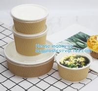 China Eco Friendly, Oil Resistant, Salad Soup Rice Noodles Bowl, Bamboo Pulp, Disposable, Kraft Paper Bowl Lid for sale