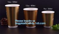 China Gold Foil Christmas Drinkware Holiday Party Supplies, Xmas Disposable Paper Cup, Xmas Holiday Supplies for sale