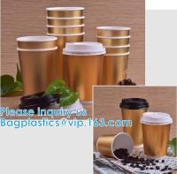 China Gold Foil Christmas Drinkware Holiday Party Supplies, Xmas Disposable Paper Cup, Xmas Holiday Supplies for sale