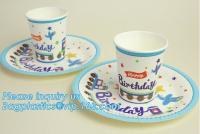 China Party Supplies Plate, Cups, Spoons, Fork, Napkins, Dinner Set, Paper And Plastic Dinnerware Set, Tableware for sale