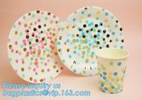 China Party Supplies Plate, Cups, Spoons, Fork, Napkins, Dinner Set, Paper And Plastic Dinnerware Set, Tableware for sale
