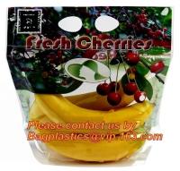 China Slider Zipper Fruit Vegetable Bags, Customizable Stand Up With Handle Packing Bag, Fruits Storage Packaging for sale