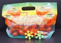 China slider Zipper Top, Vest Handle Pouch Bags, Keep Fresh pouch Bag with air Holes hanging hole, handy Handle for sale