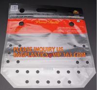 China slider Zipper Top, Vest Handle Pouch Bags, Keep Fresh pouch Bag with air Holes hanging hole, handy Handle for sale