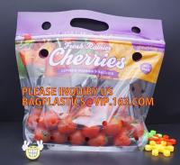 China slider Zipper Top, Vest Handle Pouch Bags, Keep Fresh pouch Bag with air Holes hanging hole, handy Handle for sale