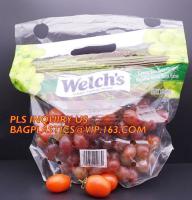 China slider Zipper Top, Vest Handle Pouch Bags, Keep Fresh pouch Bag with air Holes hanging hole, handy Handle for sale