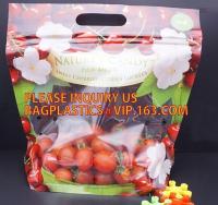 China slider Zipper Top, Vest Handle Pouch Bags, Keep Fresh pouch Bag with air Holes hanging hole, handy Handle for sale