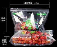 China Fruit Packing Bags For Grapes Banana Vegetables Stand Up Plastic Food Bags, Stand Up Zipper Bag for sale