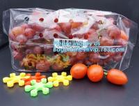 China Zip lockk Clear Stand Up Fruit Pouch Packaging Bags, Vented Produce Bags with zipper, retail vegetable fruit for sale