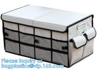 China Car Trunk Organizer For SUV, Expandable Large Capacity, Sturdy Cargo Trunk Storage Organizer, Non Slip Bottom for sale