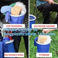 China Multifunctional Outdoor Fishing Bucket Car Washing Portable Folding Collapsible Water Bucket for sale