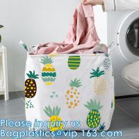 China Laundry Baskets with Easy Carry Handles, Hamper, Folding Washing Bins, Family Laundry Room Bathroom for sale