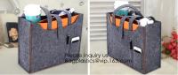 China Grocery Bags Reusable Eco Shopping Bags Large Made By Felt Fabric Produce Bags Stylish Travel Tote Bag Gray for sale