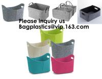 China Grocery Bags Reusable Eco Shopping Bags Large Made By Felt Fabric Produce Bags Stylish Travel Tote Bag Gray for sale