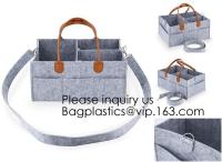 China Grocery Bags Reusable Eco Shopping Bags Large Made By Felt Fabric Produce Bags Stylish Travel Tote Bag Gray for sale
