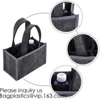 China Grocery Bags Reusable Eco Shopping Bags Large Made By Felt Fabric Produce Bags Stylish Travel Tote Bag Gray for sale