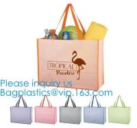 China Nonwoven fabric Grocery Tote, Reinforced Handle Heavy Duty Large Shopping, Kitchen Reusable box bags for sale