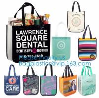 China Nonwoven fabric Grocery Tote, Reinforced Handle Heavy Duty Large Shopping, Kitchen Reusable box bags for sale