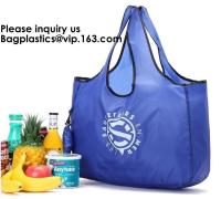 China Xlarge Handle Bags Reusable Washable Foldable Folding Reusable Shopping Bags, Groceries With Zipper Carrier for sale