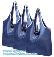 China Xlarge Handle Bags Reusable Washable Foldable Folding Reusable Shopping Bags, Groceries With Zipper Carrier for sale