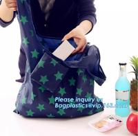 China Xlarge Handle Bags Reusable Washable Foldable Folding Reusable Shopping Bags, Groceries With Zipper Carrier for sale
