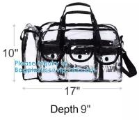 China Clear Bags, Stadium Approved, See Through Tote Bag, Shoulder Strap, Large Transparent Bag for sale