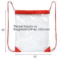 China Drawstring Bags, Waterproof Small Clear Bag For Stadium Colleges Sport Event Work Concert Security Approved for sale