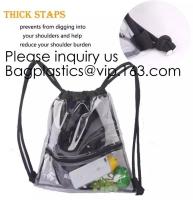 China Drawstring Bags, Waterproof Small Clear Bag For Stadium Colleges Sport Event Work Concert Security Approved for sale