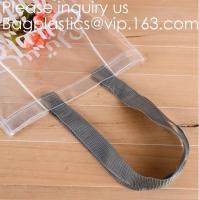 China Travel Shopping Shoulder Bags, TPU, PVC, EVA, Soft Handle Women Transparent Beach Bags, Drawstring Bags for sale