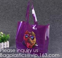 China Travel Shopping Shoulder Bags, TPU, PVC, EVA, Soft Handle Women Transparent Beach Bags, Drawstring Bags for sale