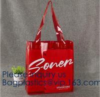 China Travel Shopping Shoulder Bags, TPU, PVC, EVA, Soft Handle Women Transparent Beach Bags, Drawstring Bags for sale
