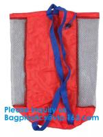 China Mesh Beach Bags Totes, Extra Large Pockets, Oversized Big Duffle Bag, net bags, Grocery Produce Pockets for sale