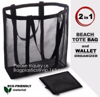 China Mesh Beach Bags Totes, Extra Large Pockets, Oversized Big Duffle Bag, net bags, Grocery Produce Pockets for sale