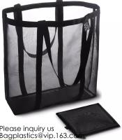 China Mesh Beach Bags Totes, Extra Large Pockets, Oversized Big Duffle Bag, net bags, Grocery Produce Pockets for sale