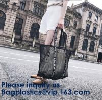 China Mesh Beach Bags Totes, Extra Large Pockets, Oversized Big Duffle Bag, net bags, Grocery Produce Pockets for sale