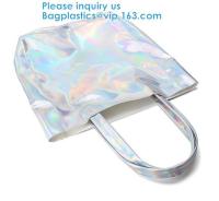 China Reflective laser PU leather bag, Iridescent Tote, Fashion Holographic Handbag, Privacy Bag, Stadium Work Bag for sale
