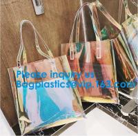 China Reflective laser PU leather bag, Iridescent Tote, Fashion Holographic Handbag, Privacy Bag, Stadium Work Bag for sale