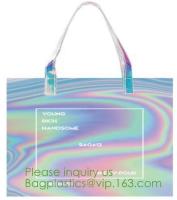 China Reflective laser PU leather bag, Iridescent Tote, Fashion Holographic Handbag, Privacy Bag, Stadium Work Bag for sale