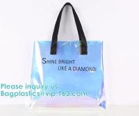 China Reflective laser PU leather bag, Iridescent Tote, Fashion Holographic Handbag, Privacy Bag, Stadium Work Bag for sale