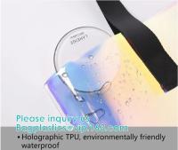 China Reflective laser PU leather bag, Iridescent Tote, Fashion Holographic Handbag, Privacy Bag, Stadium Work Bag for sale
